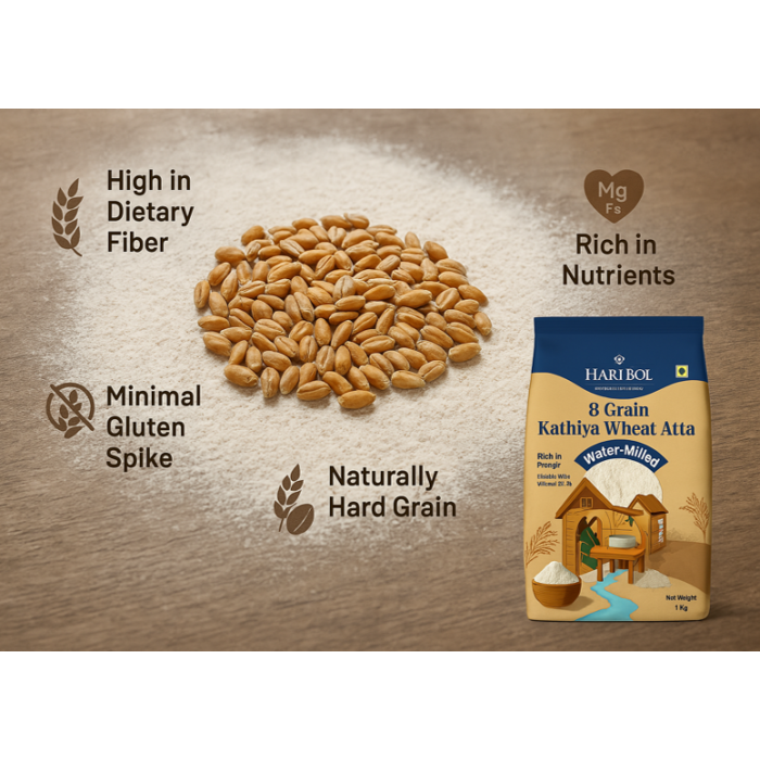 Kathiya Wheat Atta with Wheatgrass 5Kg